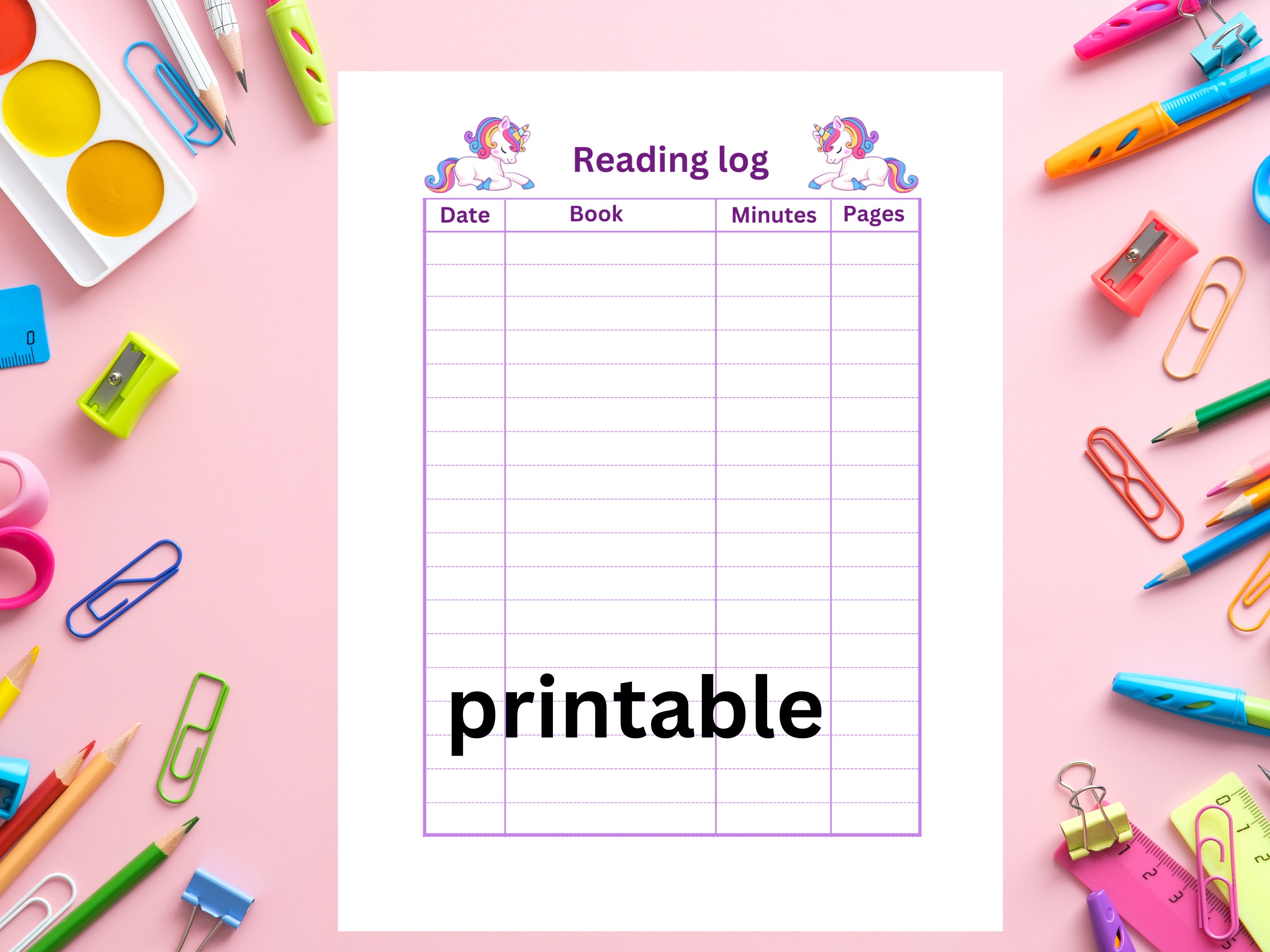 Reading Log for Kids, Kid Reading Log, Reading Time Log, Book Log for ...