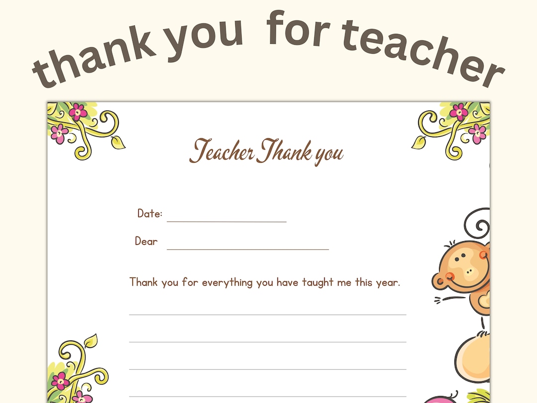 Teacher Appreciation, Letter From Student, Thank You Letter From ...