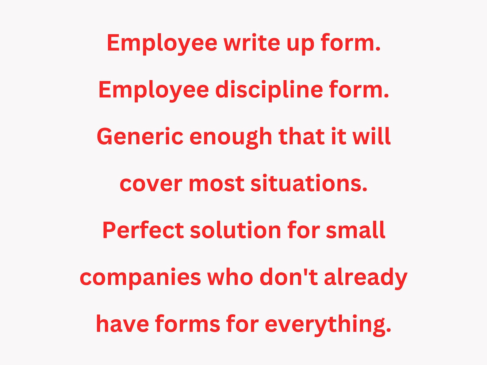 Employee Write up Form, Staff Write up Form, Write up Form, Workplace ...