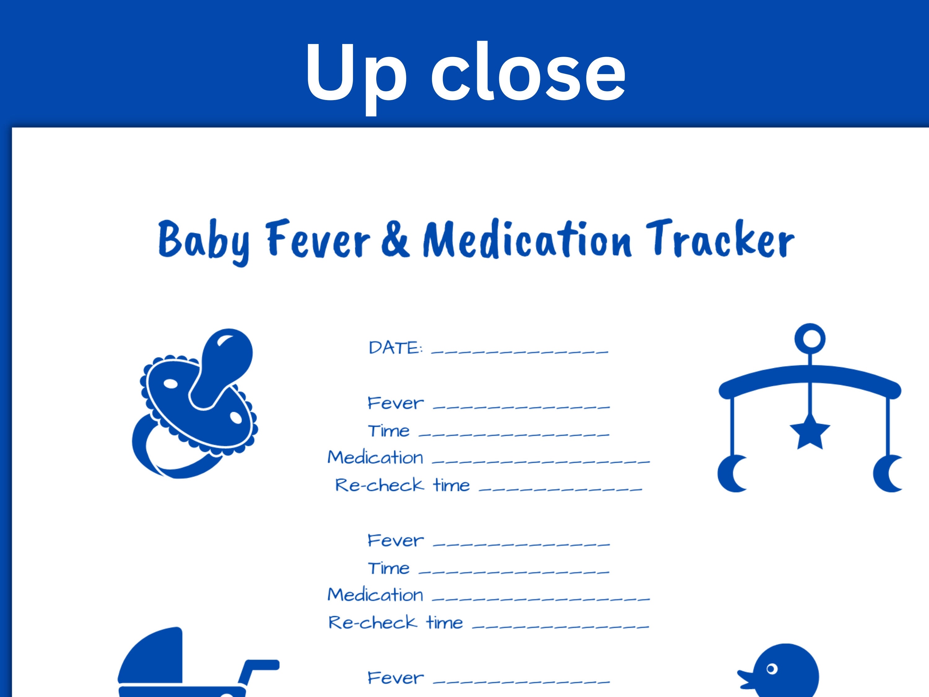 Medication Tracker for Baby Boy Medication and Fever Tracker - Etsy