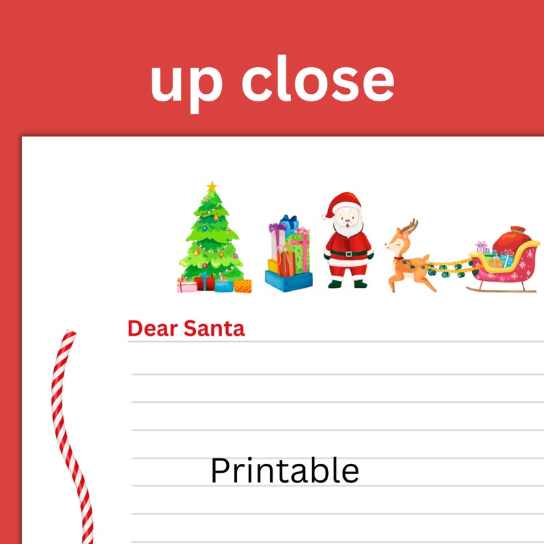 Santa Letter Printable, Dear Santa Letter, Letter to Santa, Santa ...