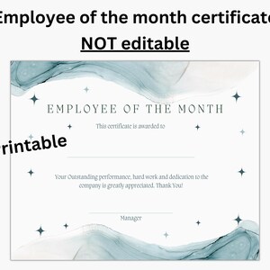 Employee of the Month Template, Employee of the Month, Employee of the ...