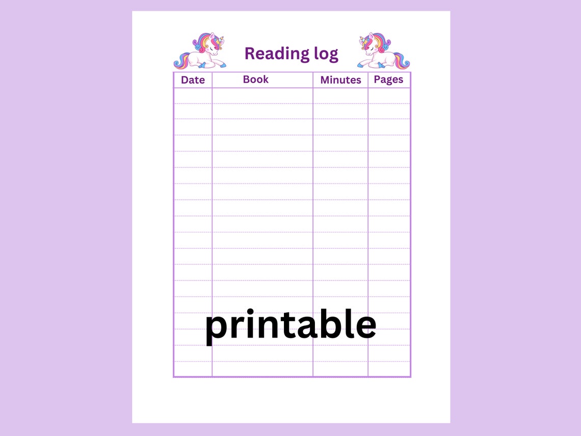 Reading Log for Kids, Kid Reading Log, Reading Time Log, Book Log for ...