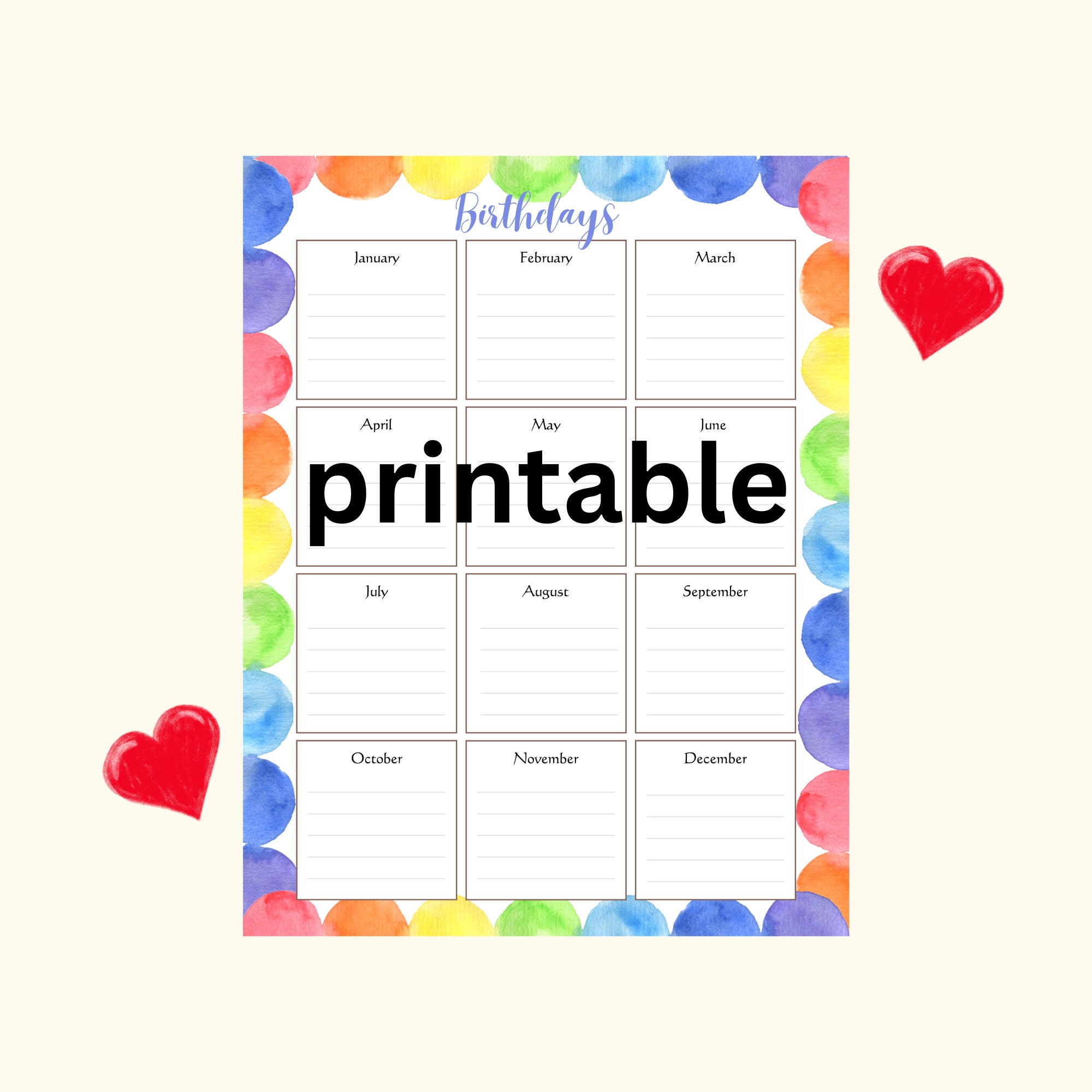 Birthday Tracker, Birthday Tracker, Birthday Chart Classroom, Birthday ...