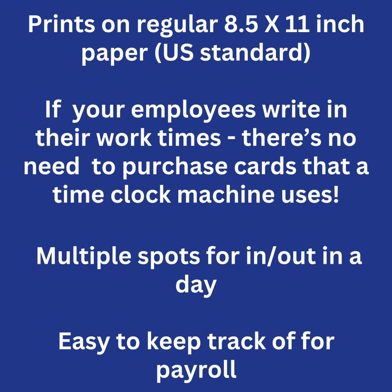 Timesheet, Timesheet for Employees, Printable Timesheet, Biweekly ...