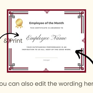 Employee of the Month Template, Employee of the Month, Employee of the ...