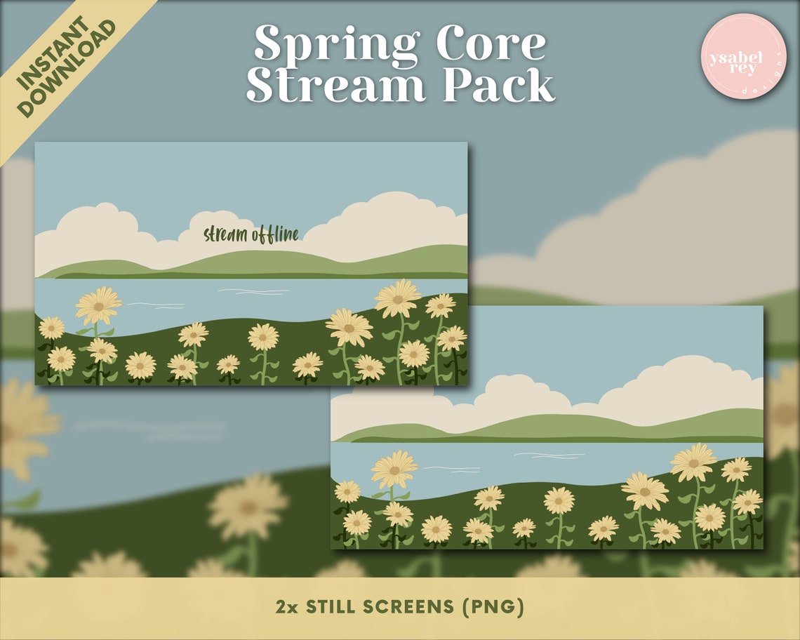 Spring/summer Core Twitch Stream Pack - Animated Screens, Overlays ...
