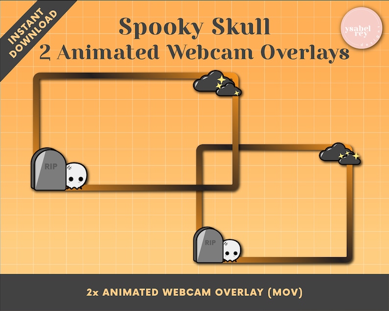 Spooky Ghost Animated Webcam Overlay | 2 Webcam Overlays - Etsy