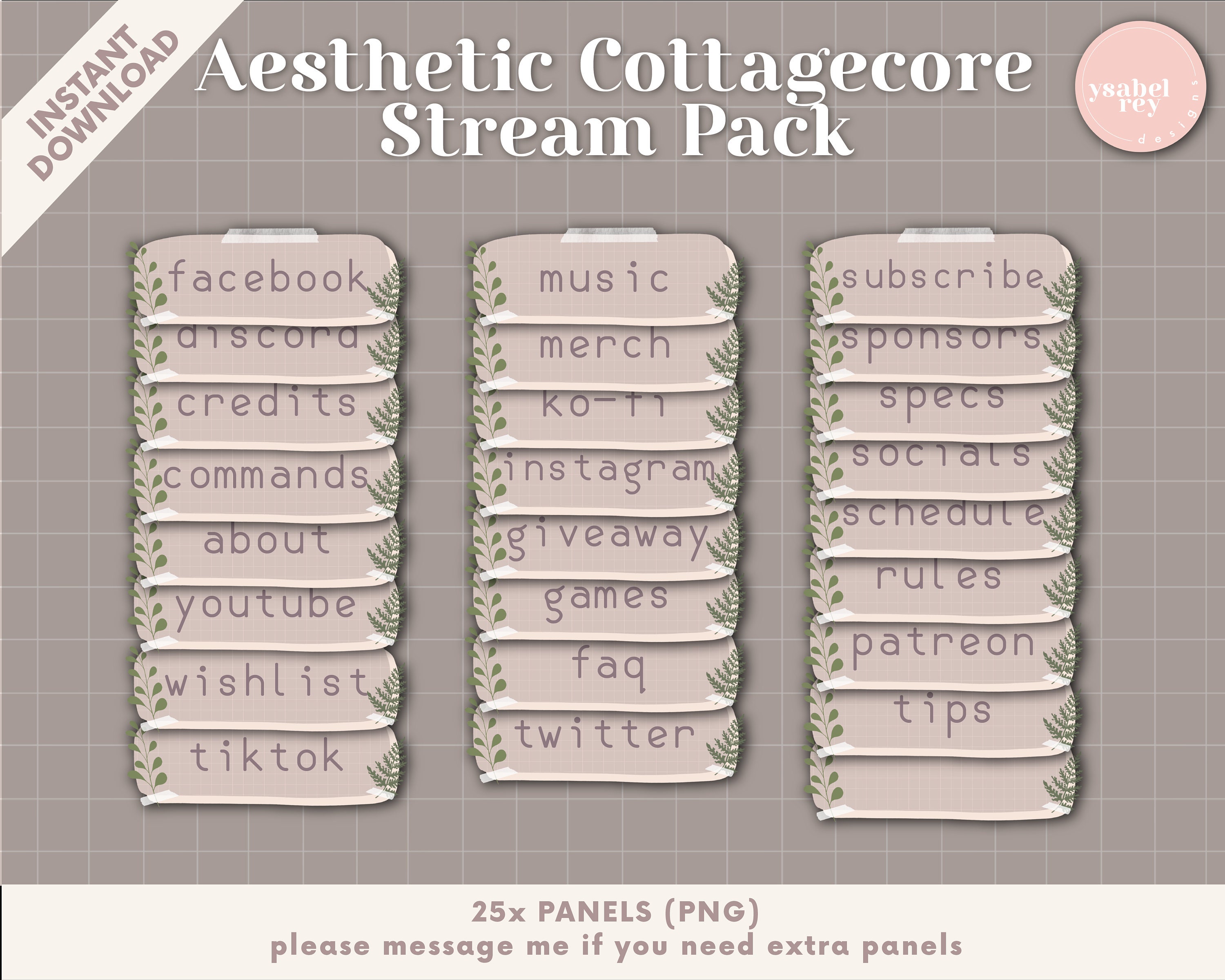 Aesthetic Cottagecore Twitch Stream Pack Animated Screens - Etsy