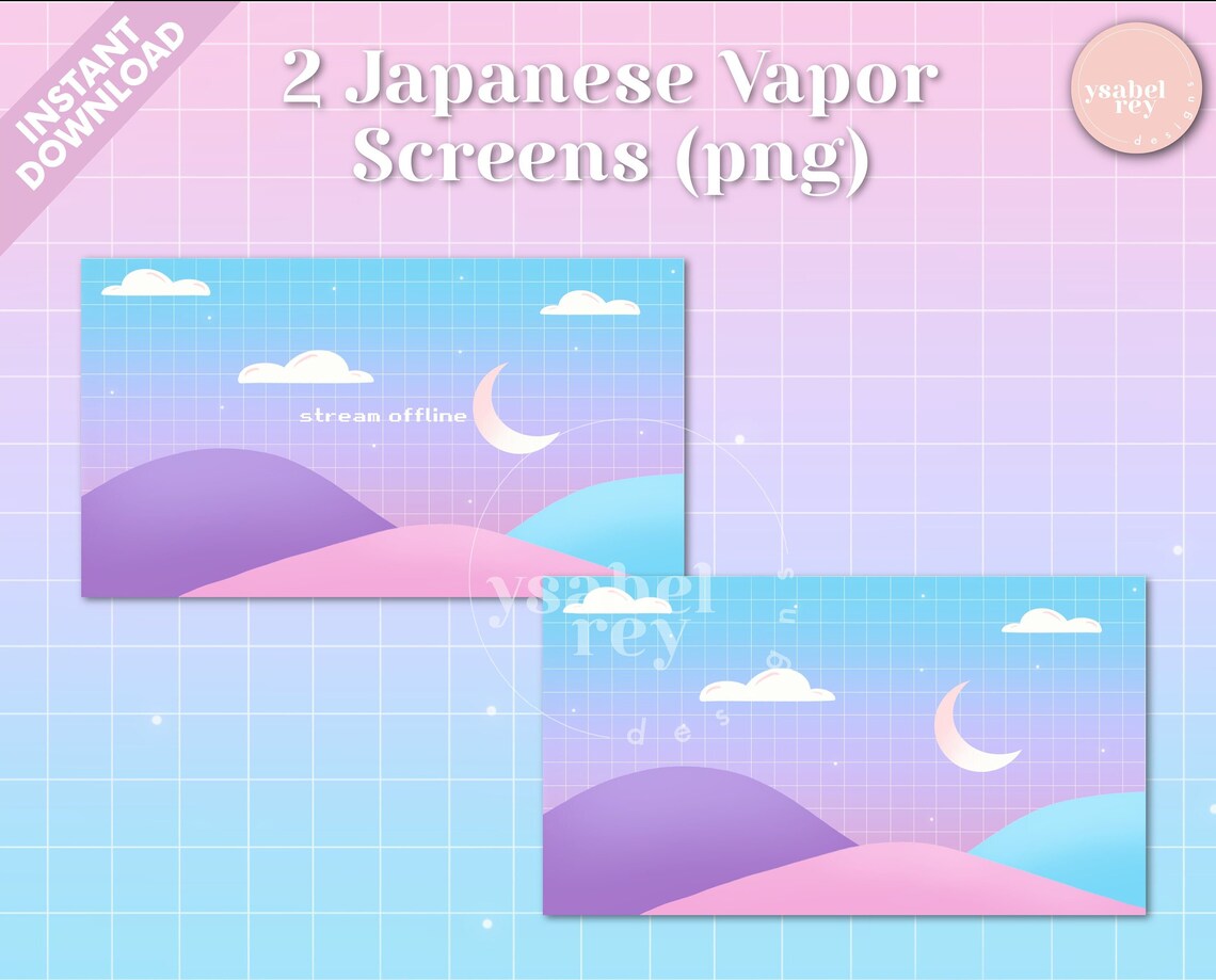 Japanese Vapor Overlay Pack 4 Animated Screens, 2 Still Screens, 3 ...