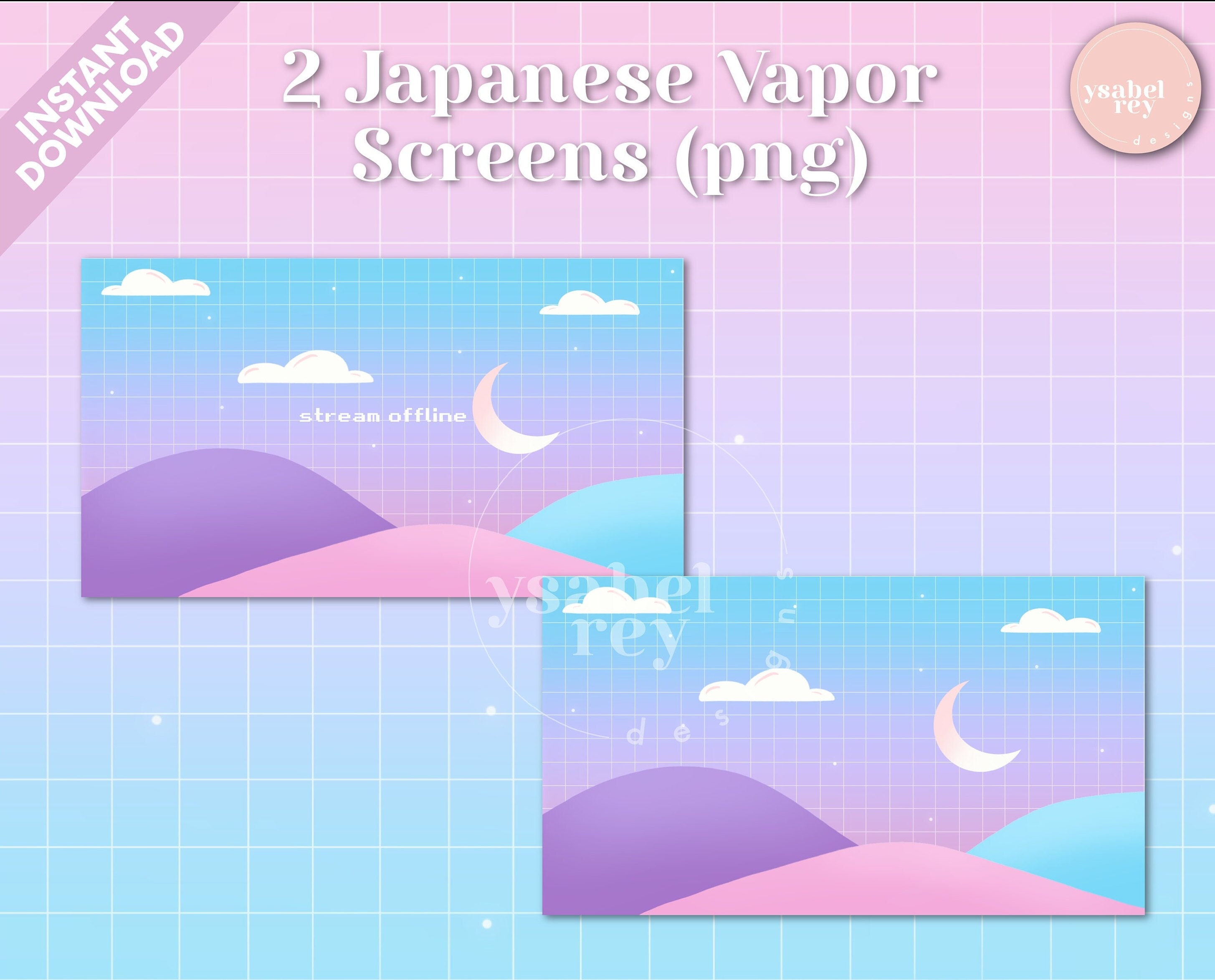 Japanese Vapor Overlay Pack - 4 Animated Screens, 2 Still Screens, 3 ...