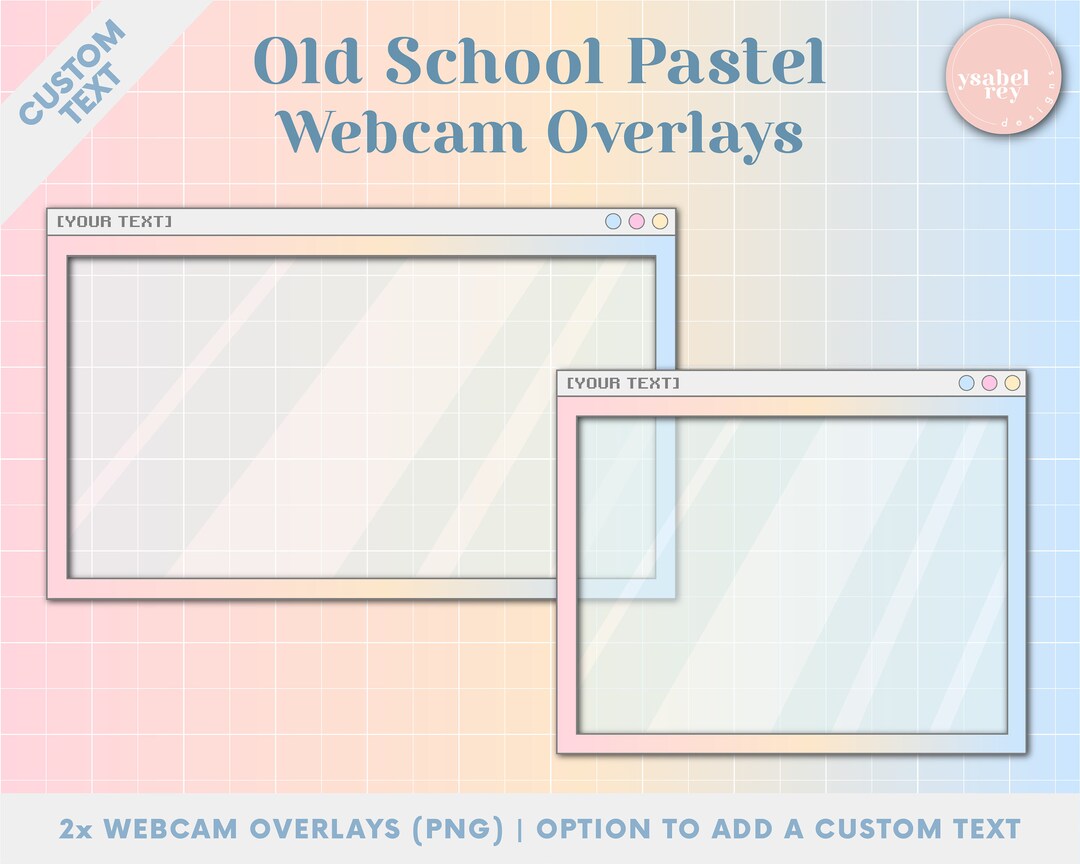 Old School Pastel Webcam Overlay | 2 Webcam Overlays, Custom Text, Cute ...