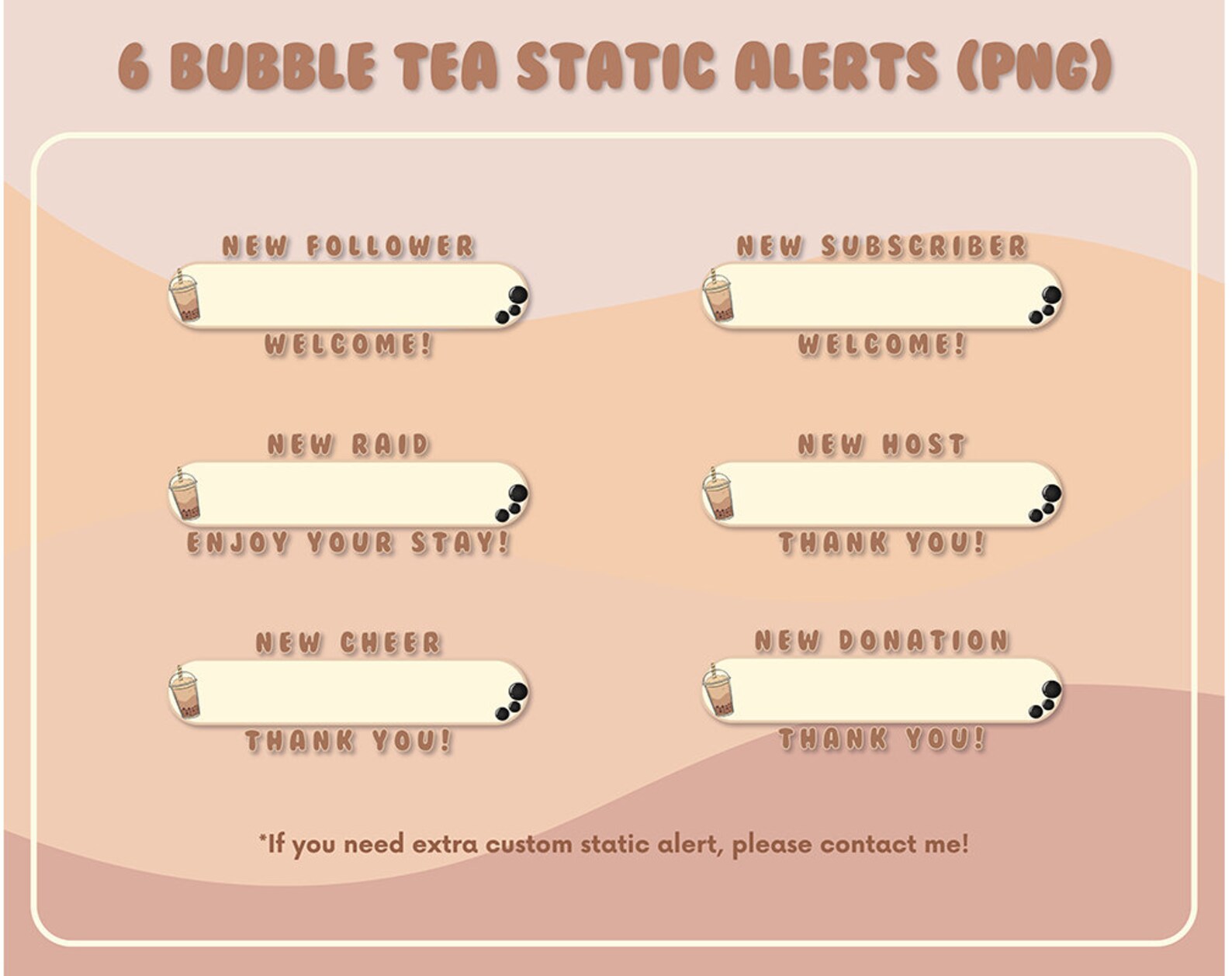 Bubble Tea Twitch Pack - Animated Screens, Overlays, Panels, Static ...