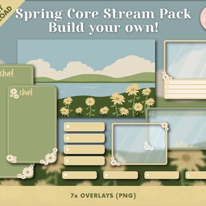 Spring/summer Core Twitch Stream Pack - Animated Screens, Overlays ...