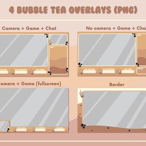 Bubble Tea Overlay Pack - 4 Animated Screens, 5 Still Screens, 4 ...