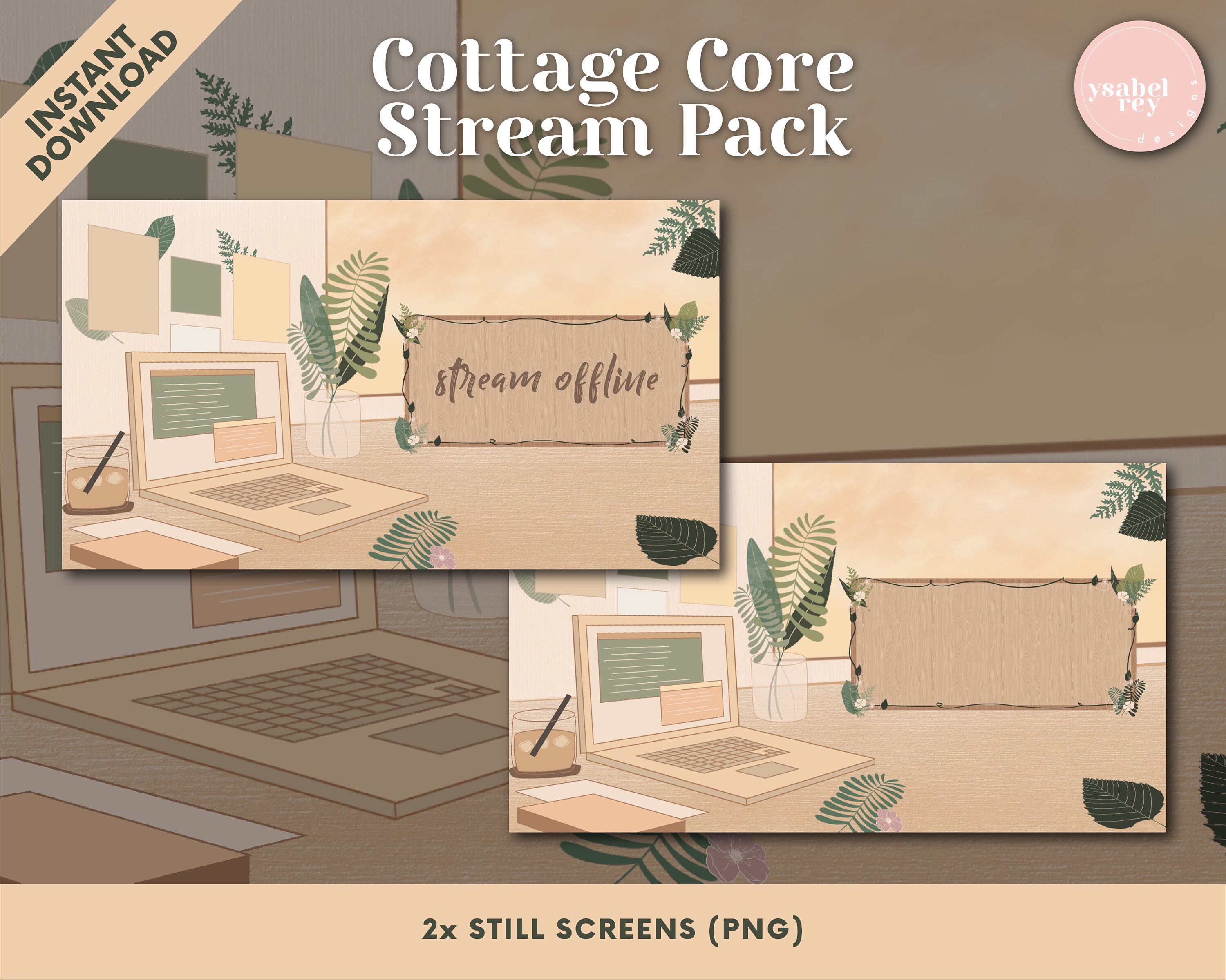Cottagecore Twitch Stream Pack - Animated Screens, Overlays, Panels ...