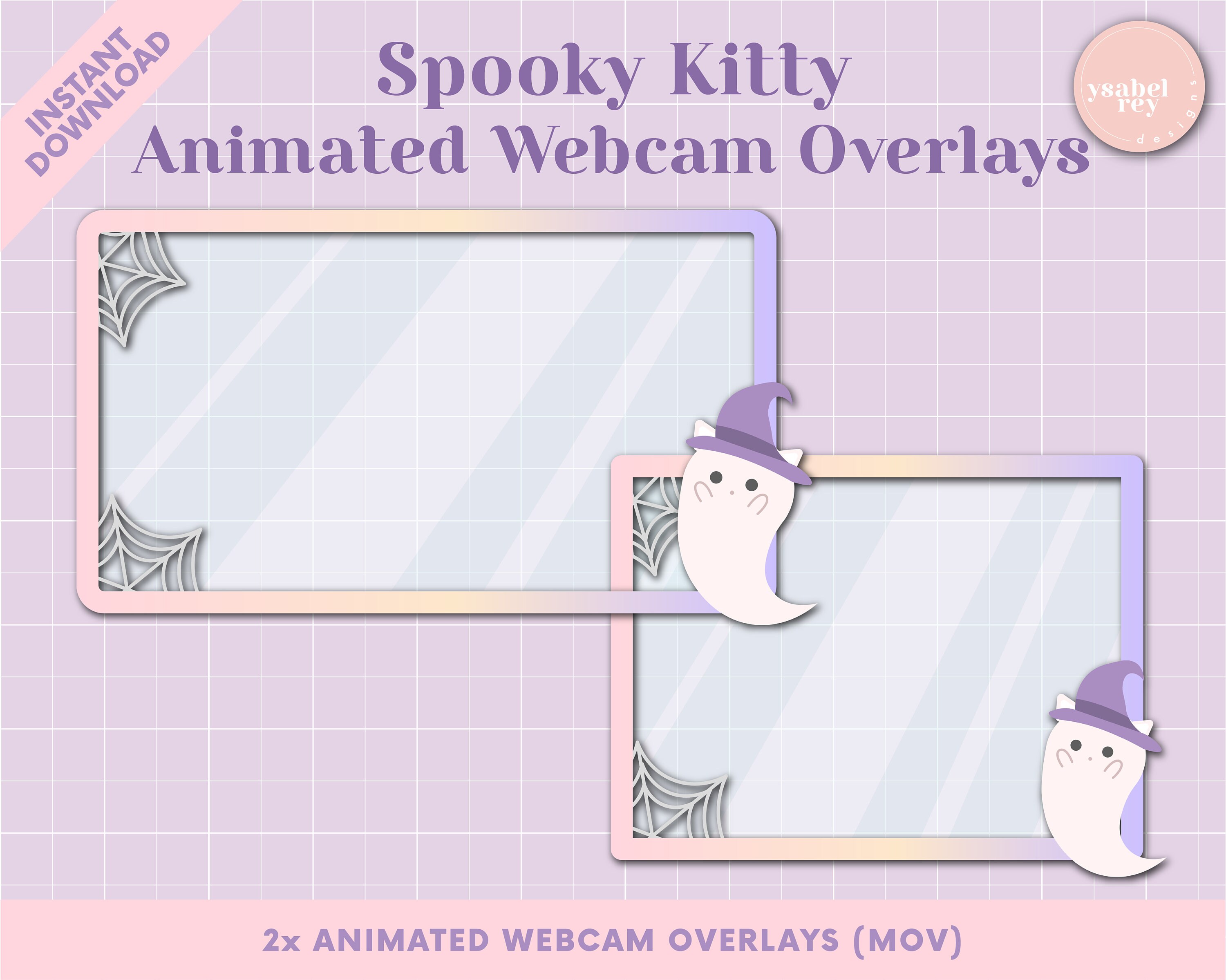 Spooky Kitty Animated Webcam Overlay | 2 Webcam Overlays, Halloween ...