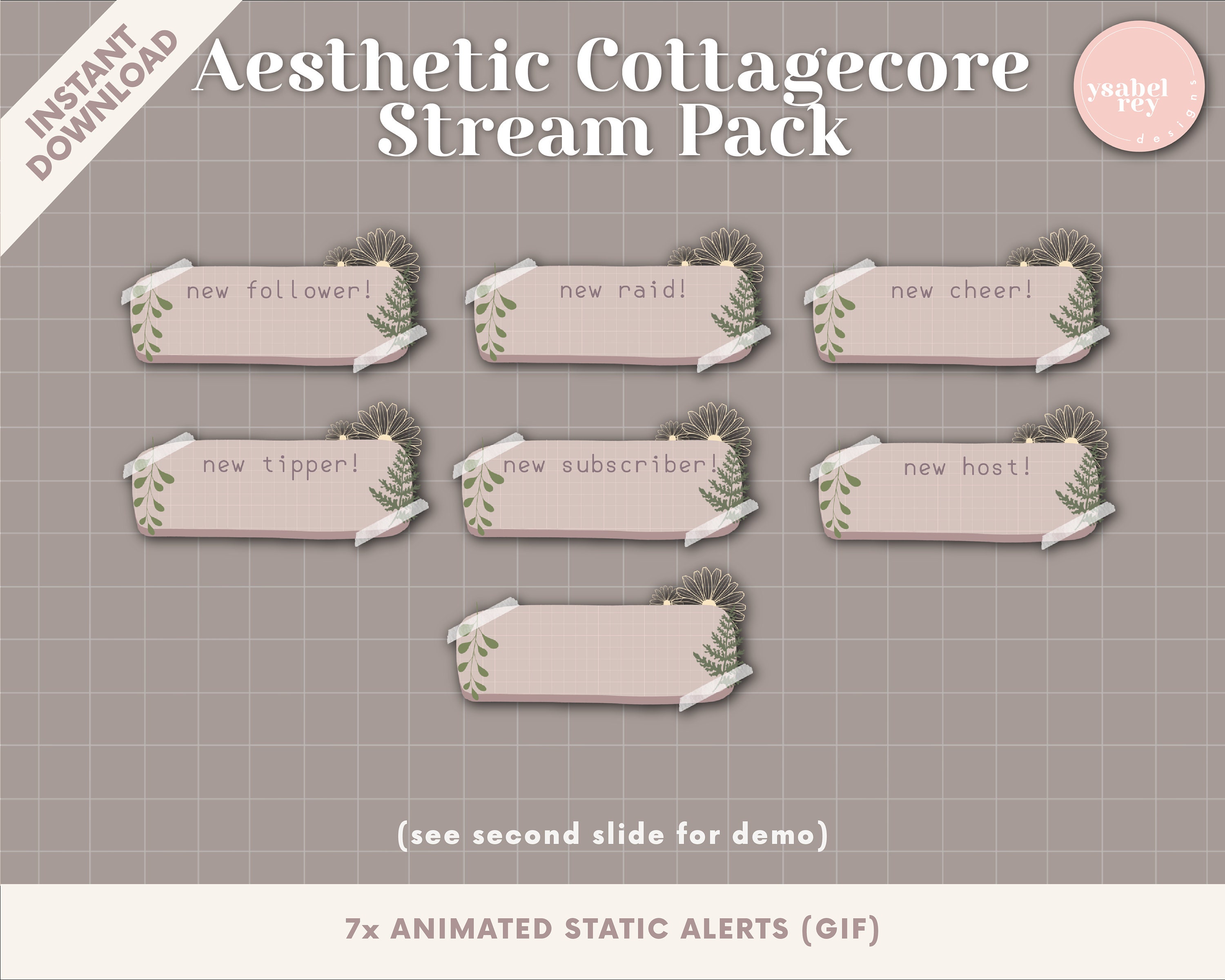 Aesthetic Cottagecore Twitch Stream Pack Animated Screens - Etsy