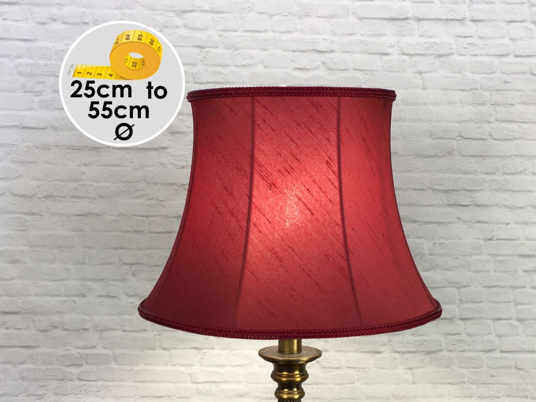 Ruby Retro Lampshade | Traditional Lampshade | Ruby Red Bowed Drum ...
