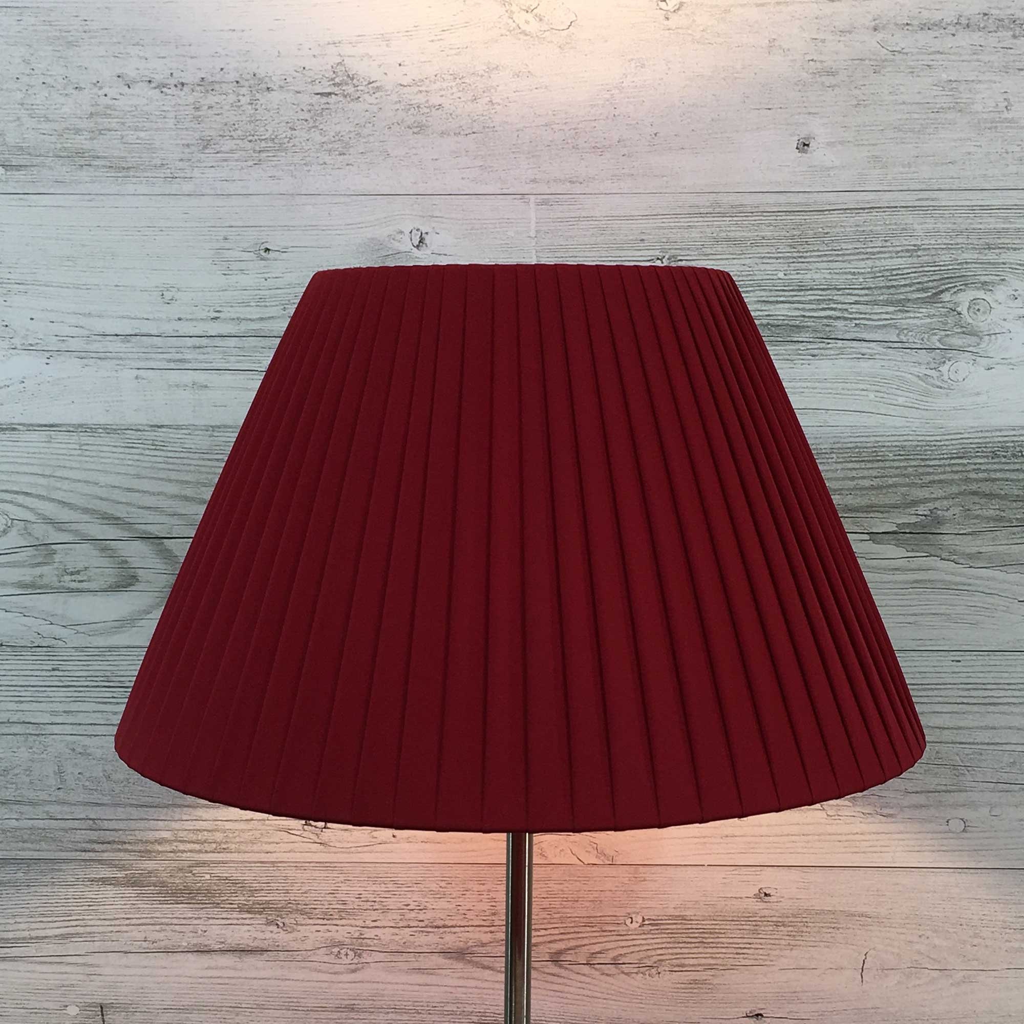 Red Pleated Lampshade, Ribbon Lampshade, Empire Lampshade, Table ...