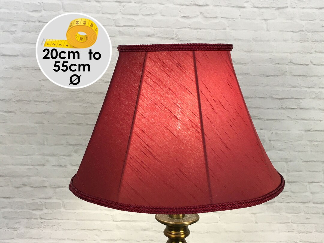 Ruby Retro Lampshade | Traditional Red Lampshade | Table & Floor ...
