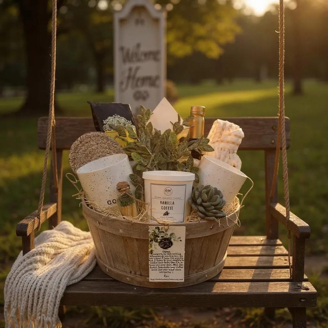Coffee Lover's Gift Basket: Mugs, Syrups, Candle & Decor - Etsy