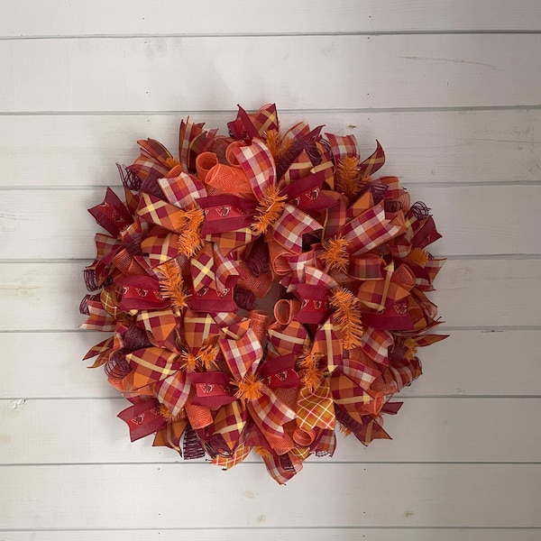 Virginia Tech Wreath - Etsy