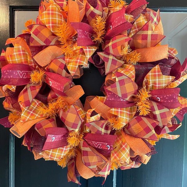 Virginia Tech Wreath - Etsy