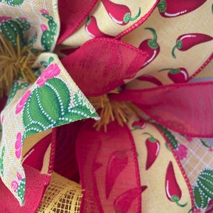 Summer Wreath, Front Door Summer Wreath, Summer Decor, Pepper Wreath, Chili Wreath, Deck Wreath ...