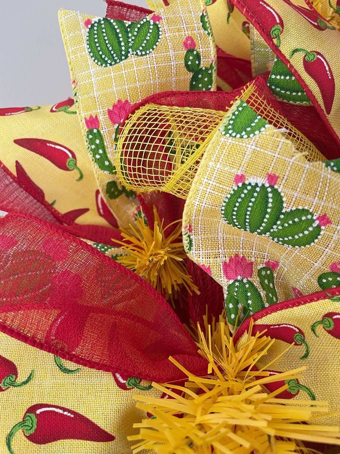 Summer Wreath, Front Door Summer Wreath, Summer Decor, Pepper Wreath ...