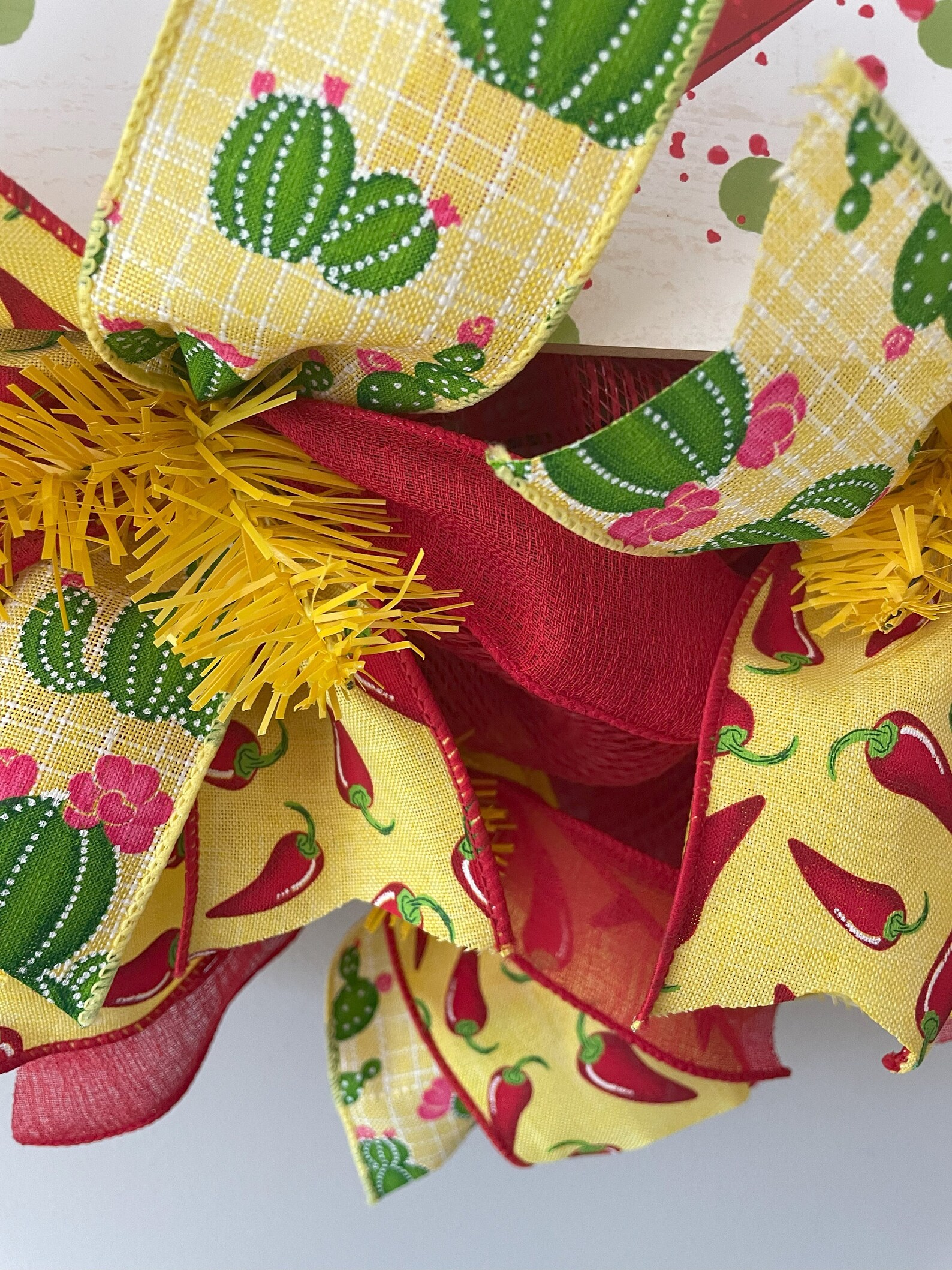 Summer Wreath, Front Door Summer Wreath, Summer Decor, Pepper Wreath ...