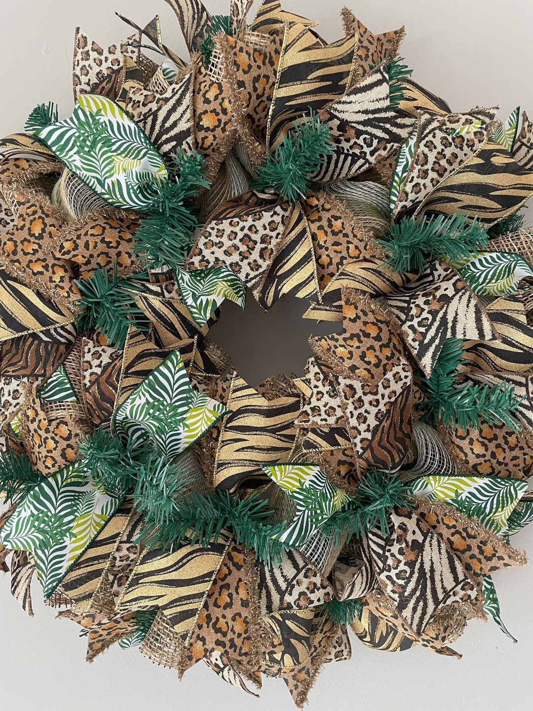 It's a Jungle, Jungle Wreath, Front Door Wreath, Spring Wreath, Summer ...