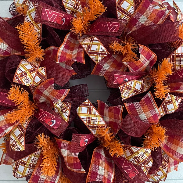 Virginia Tech Wreath - Etsy