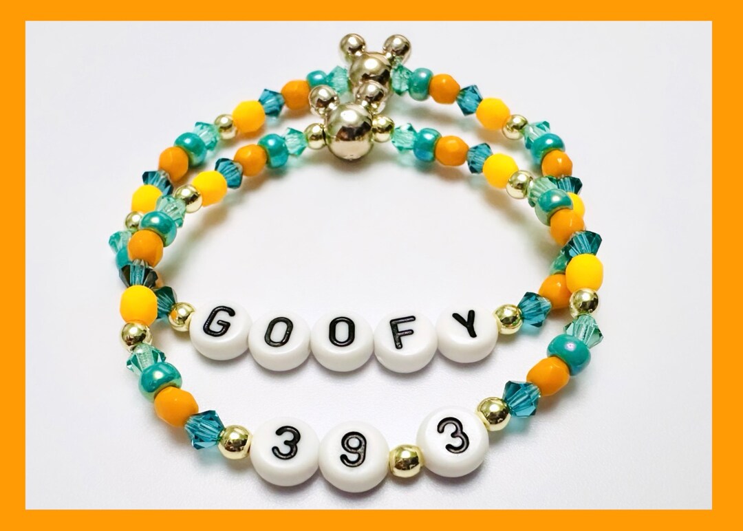 Goofy Challenge Inspired Beaded Stretch Bracelet - Etsy