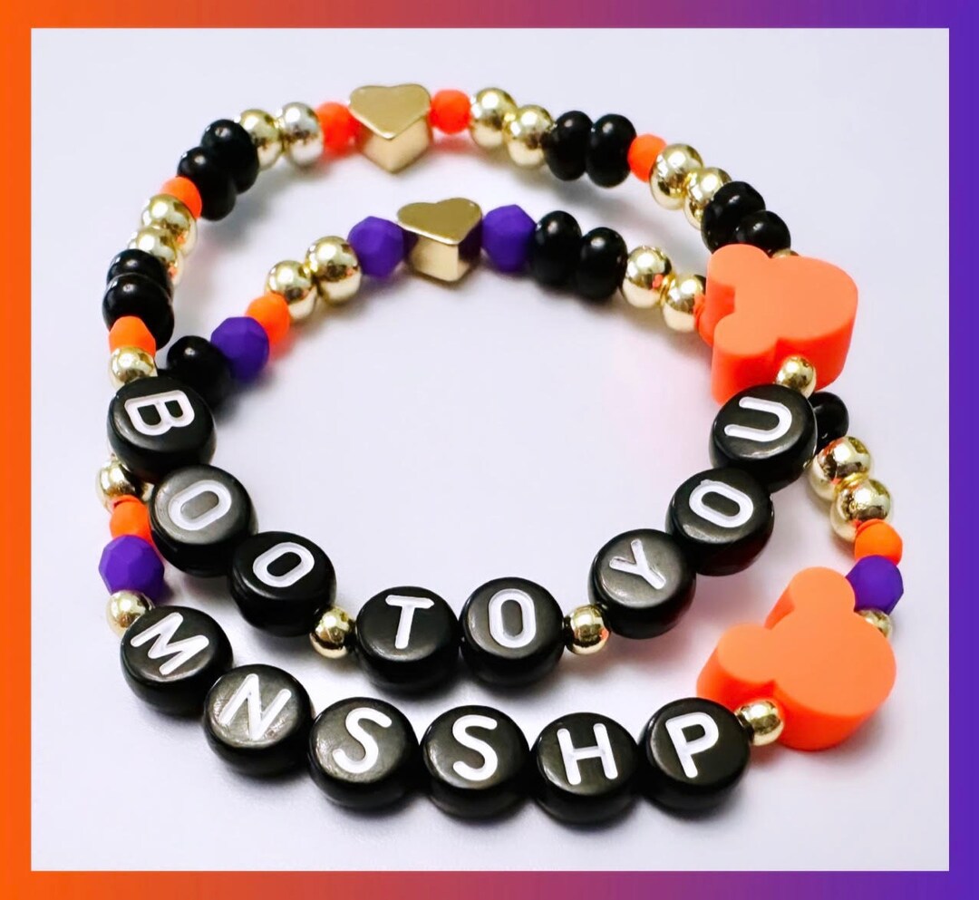 Disney Inspired Halloween Beaded Stretch Bracelet - Etsy