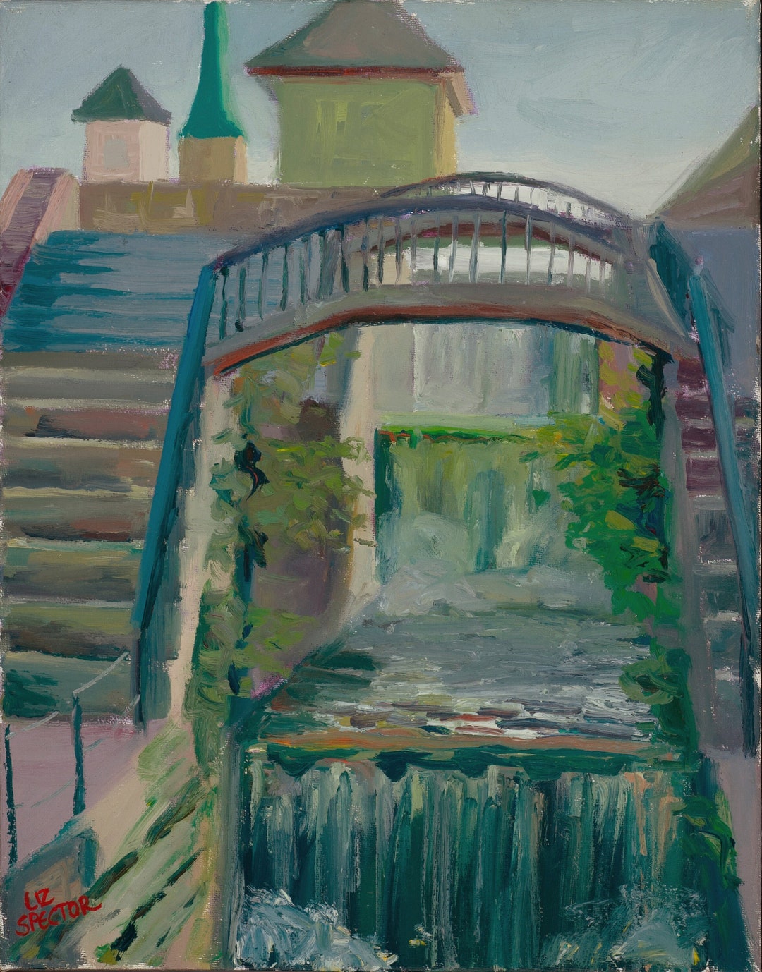 Flight of Five Locks on the Erie Canal - Signed Fine Art Print of ...