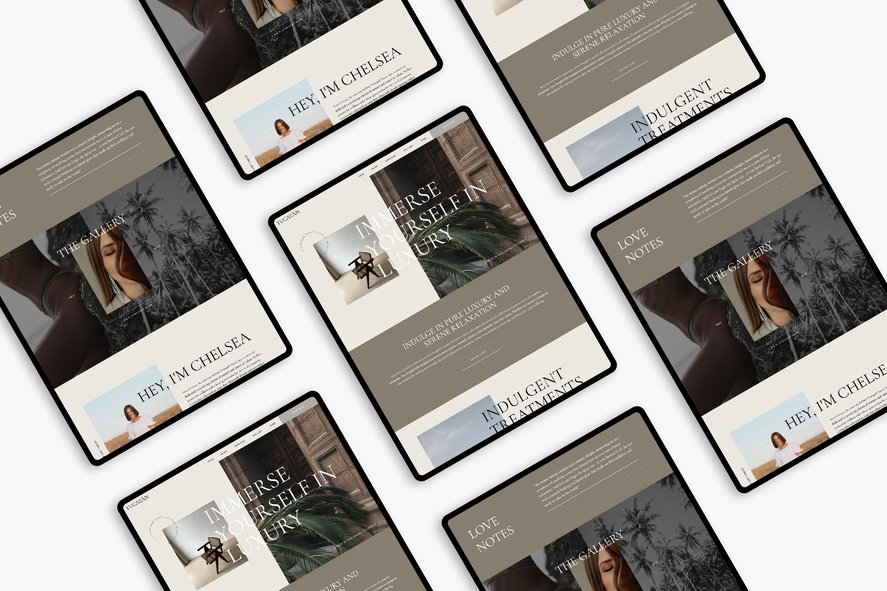 Organic, Earthy, Beachy Showit Website Template for Salons, Spas ...