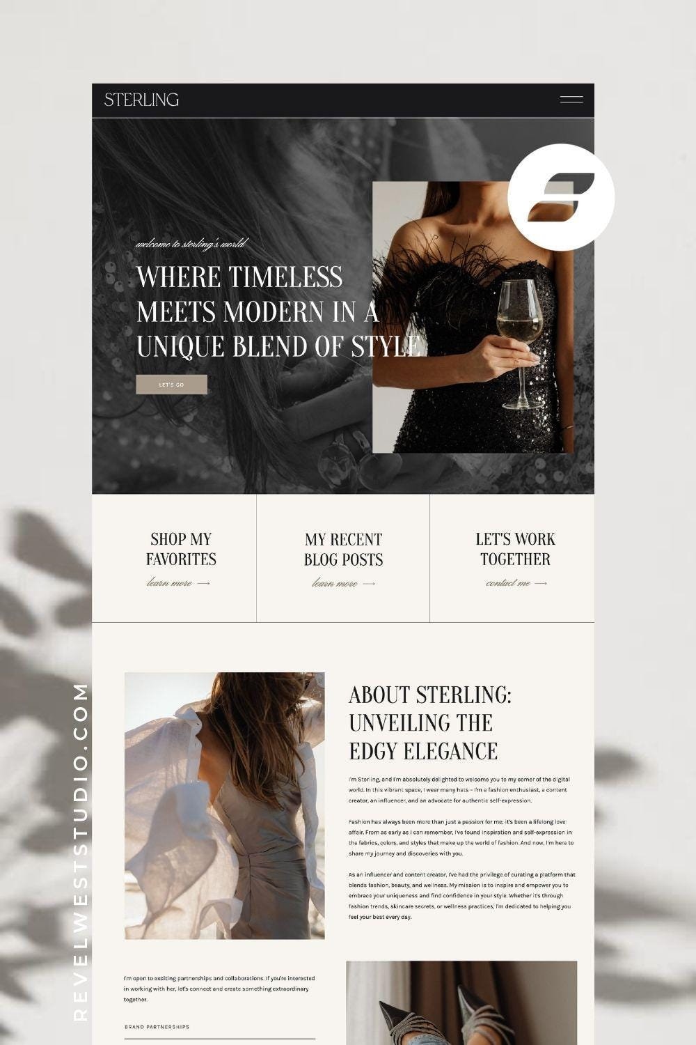 Moody, Modern Showit Website Template for Bloggers, Influencers ...