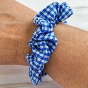 Blue Gingham School Hair Accessory Set. Includes Scrunchies, Headband ...