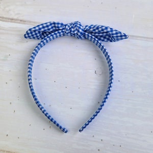 Blue Gingham School Hair Accessory Set. Includes Scrunchies, Headband ...