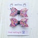 Pink Glitter Pigtail Bows x2 With White Spider Embellishment. Baby Hair ...
