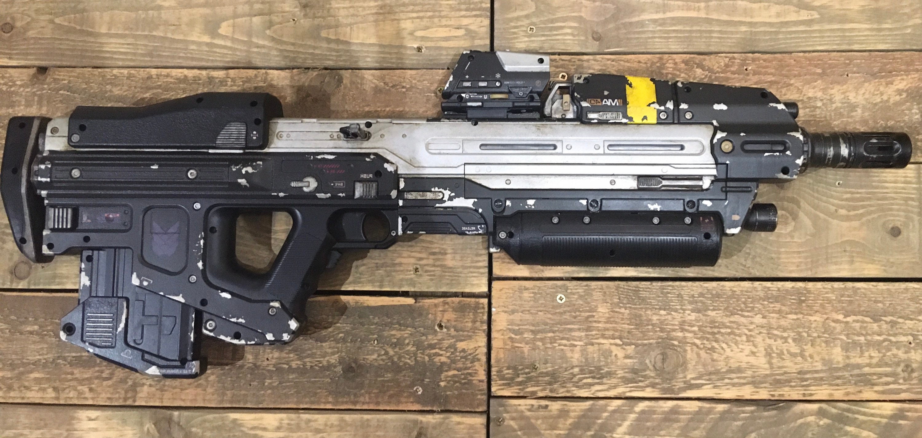 Fully Customisable Custom Painted NERF Halo MA-40 Assault Rifle game ... Fully Customisable Custom Painted NERF Halo MA-40 Assault Rifle game ...