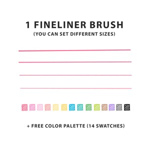 Fineliner Procreate Brushes, Fine Tip Pen Brushes for Procreate, Point ...