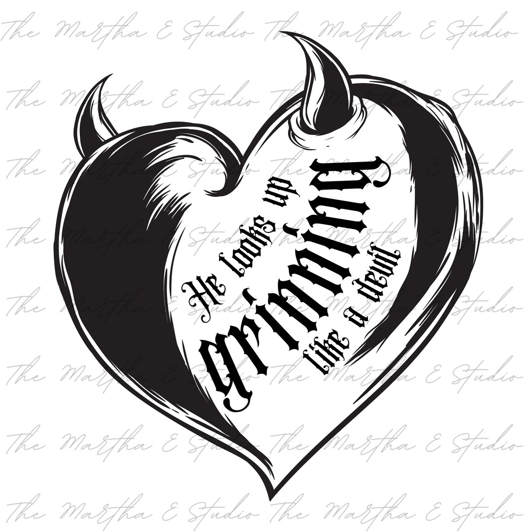 SVG and PNG - He Looks up Grinning Like a Devil - Etsy