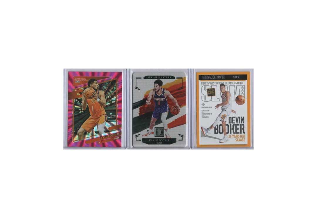 Devin Booker 3 Card Lot - Includes 1 #'d Stainless Steel Card - Comes ...