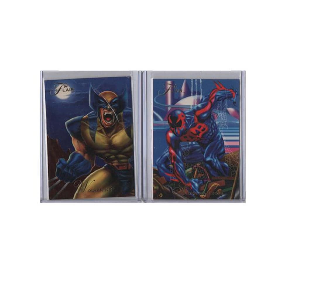 94 Flair 2 Card Set Spiderman 2099 and Wolverine Excellent Condition - Etsy