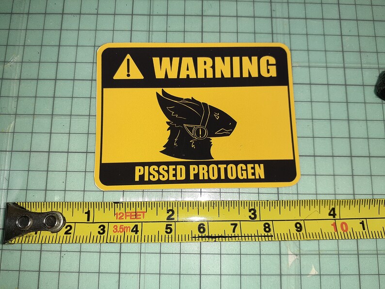 Vinyl Warning Stickers Various Species Furry Sticker | Etsy