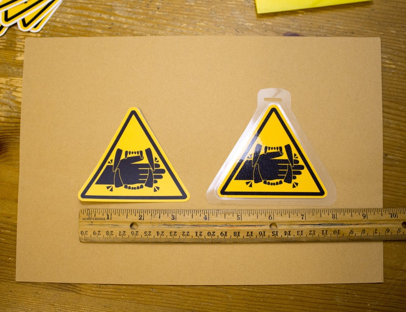 Bite Warning Sticker and Con Badge - Etsy