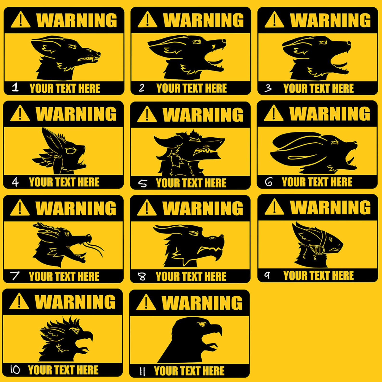 Custom Vinyl Warning Sticker Furry Sticker - Etsy