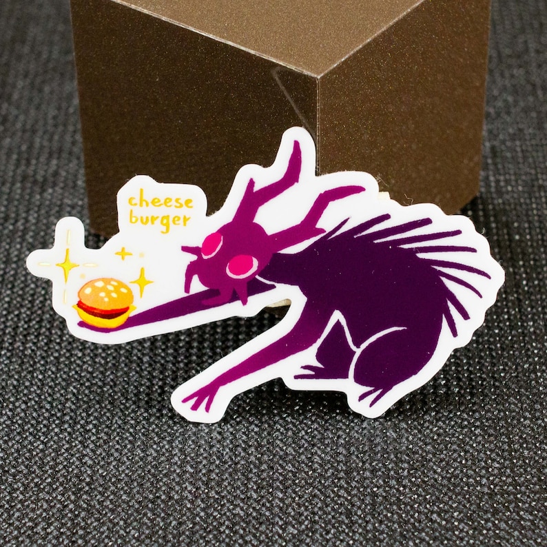 Cheeseburger Offering- Holographic Vinyl Sticker - Etsy